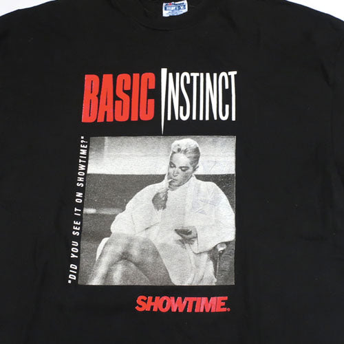 Vintage Basic Instinct Showtime T-shirt Movie Sharon Stone Michael Douglas 1992 – For All To Envy