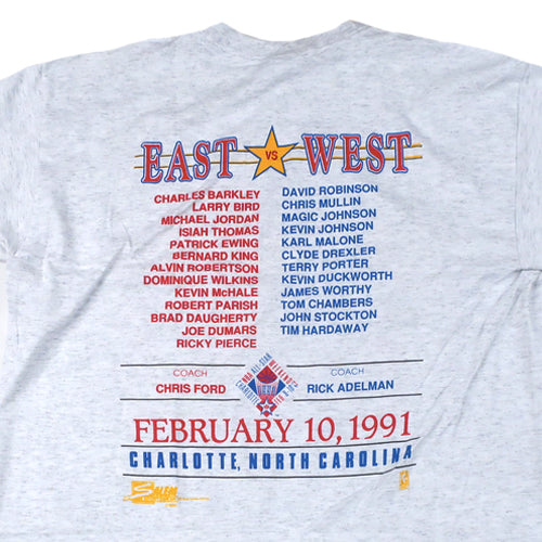 Vintage 1991 NBA All Star Weekend T-shirt Basketball Jordan Magic Bird ...
