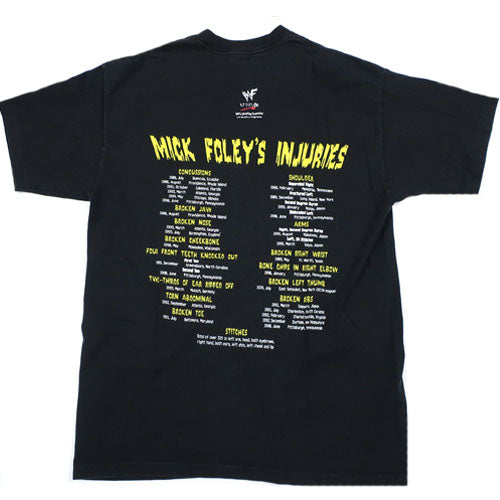 Vintage Mick Foley Injuries T-Shirt WWE WWF 90s Wrestling Dude Love ...