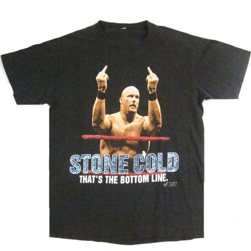 Vintage Stone Cold That's The Bottom Line T-Shirt T-Shirt WWF 90s ...